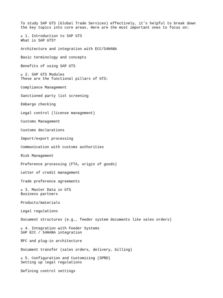 Chatgpt Sap Gts | PDF