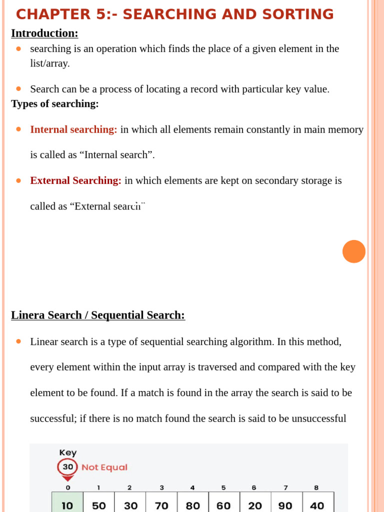 Chapter 5 Searching and Sorting | PDF | Applied Mathematics | Computer Data