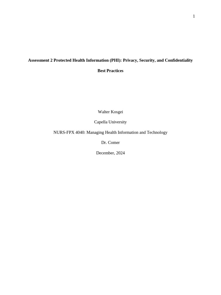 PHI Privacy and Security Best Practices | PDF | Health Insurance ...