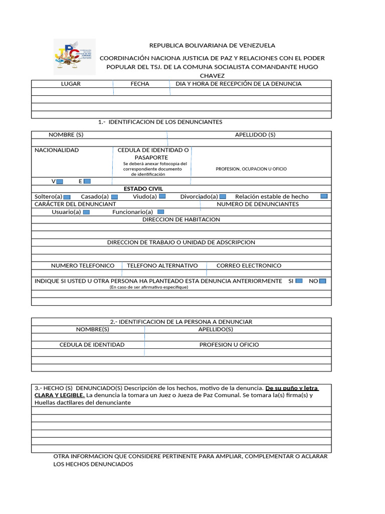 Form Denuncias | PDF