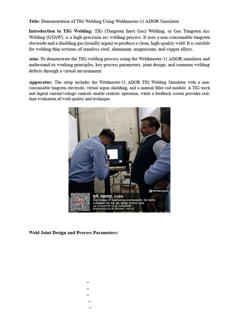 A2 TIG Welding Simulation | PDF | Welding | Construction