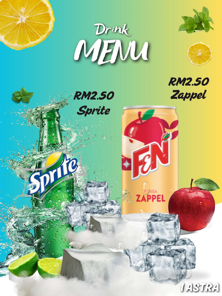 Yellow and White Modern Special Drink Menu | PDF