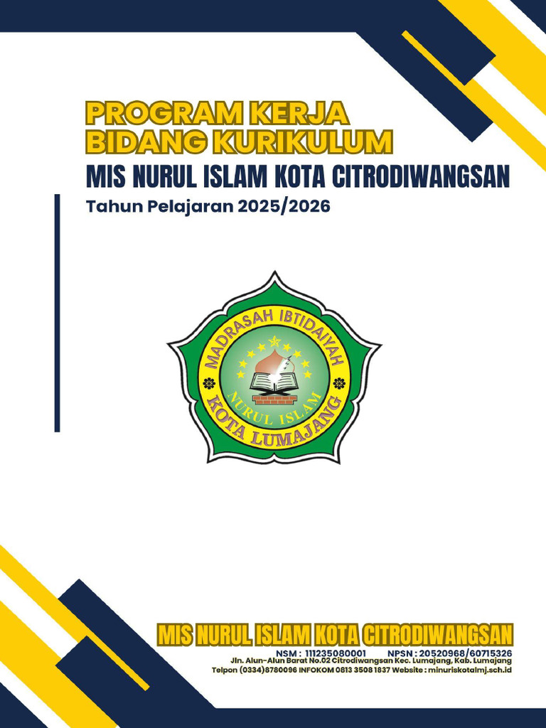 Program Kerja Bidang Kurikulum | PDF
