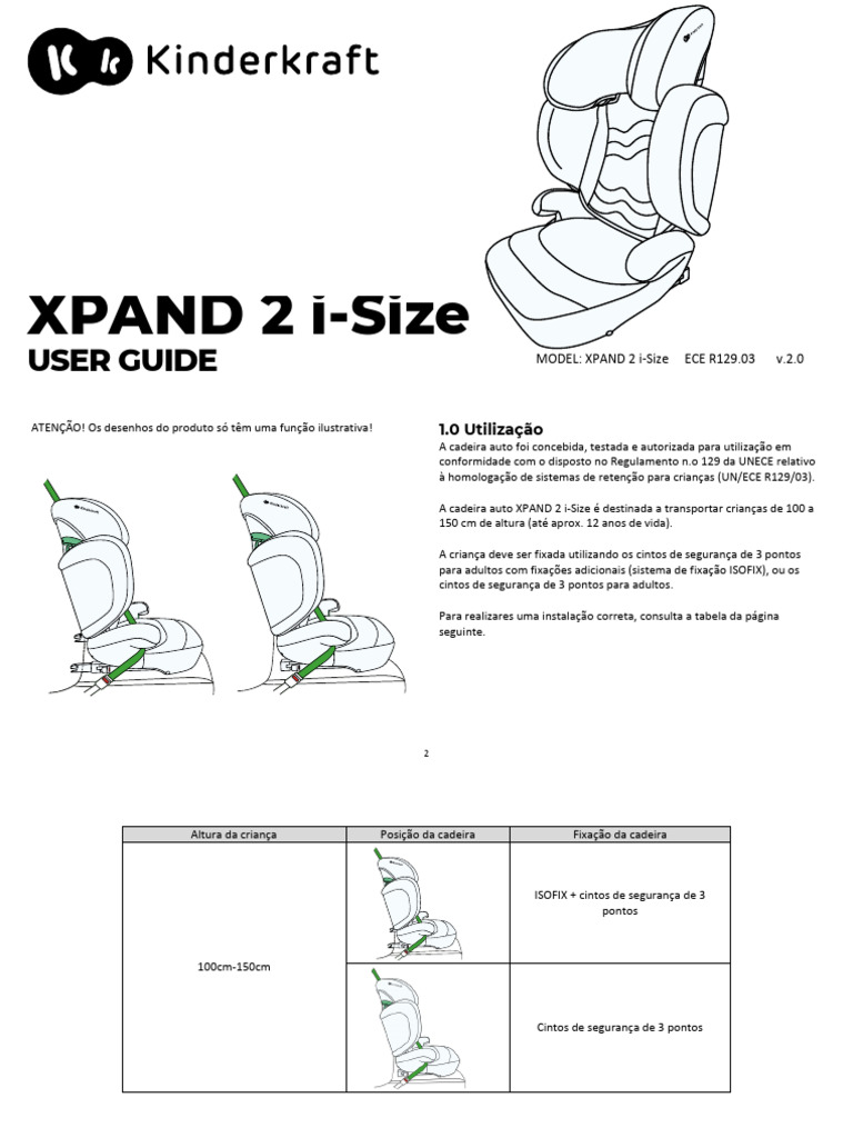 Guia do Usuário: Cadeira Auto XPAND 2 | PDF
