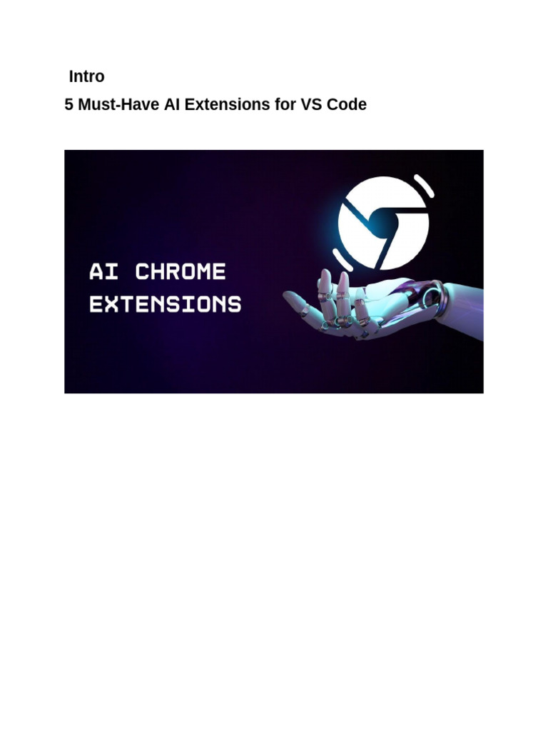 Essential AI Extensions for VS Code | PDF