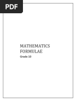 Class10 Maths Formula Sheet | PDF