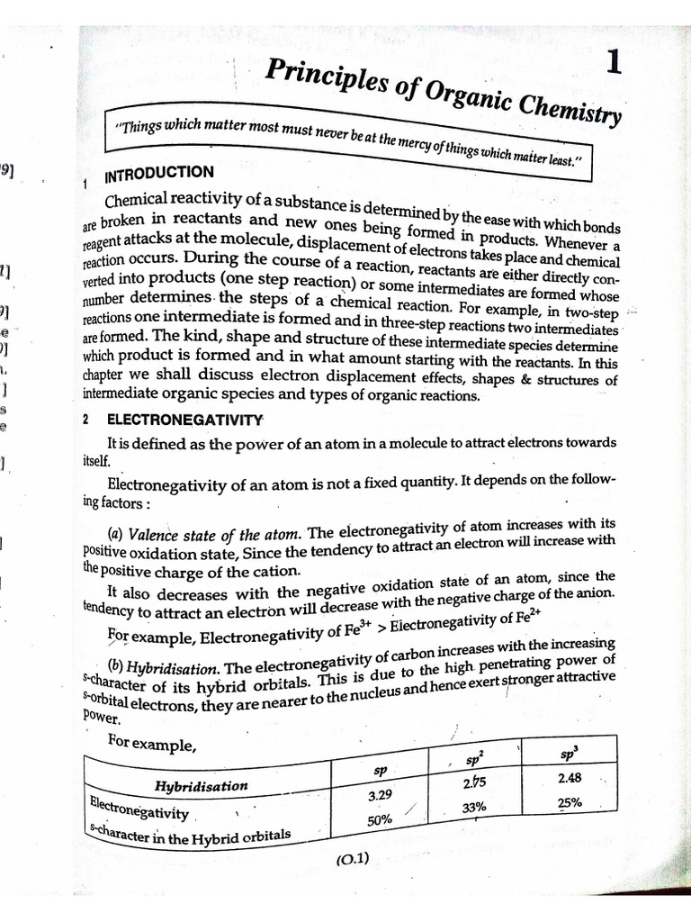 Principles of Organic Chemistry | PDF