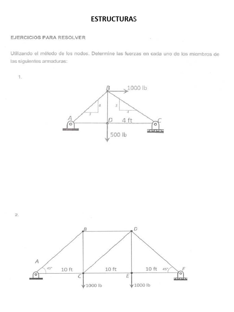 EJERCICIOS ESTRUCTURAS | PDF