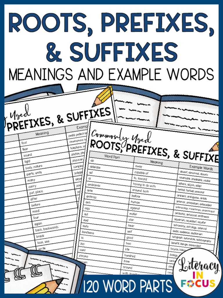 120 - Roots - Prefixes - and - Suffixes - List - v1 | PDF