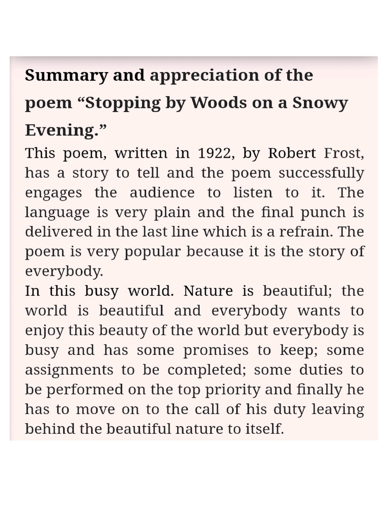 Poem and Chapter | PDF