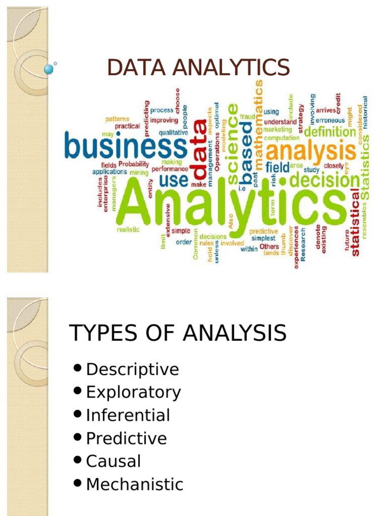 Introduction To Data Analytics | PDF | Teaching Mathematics ...