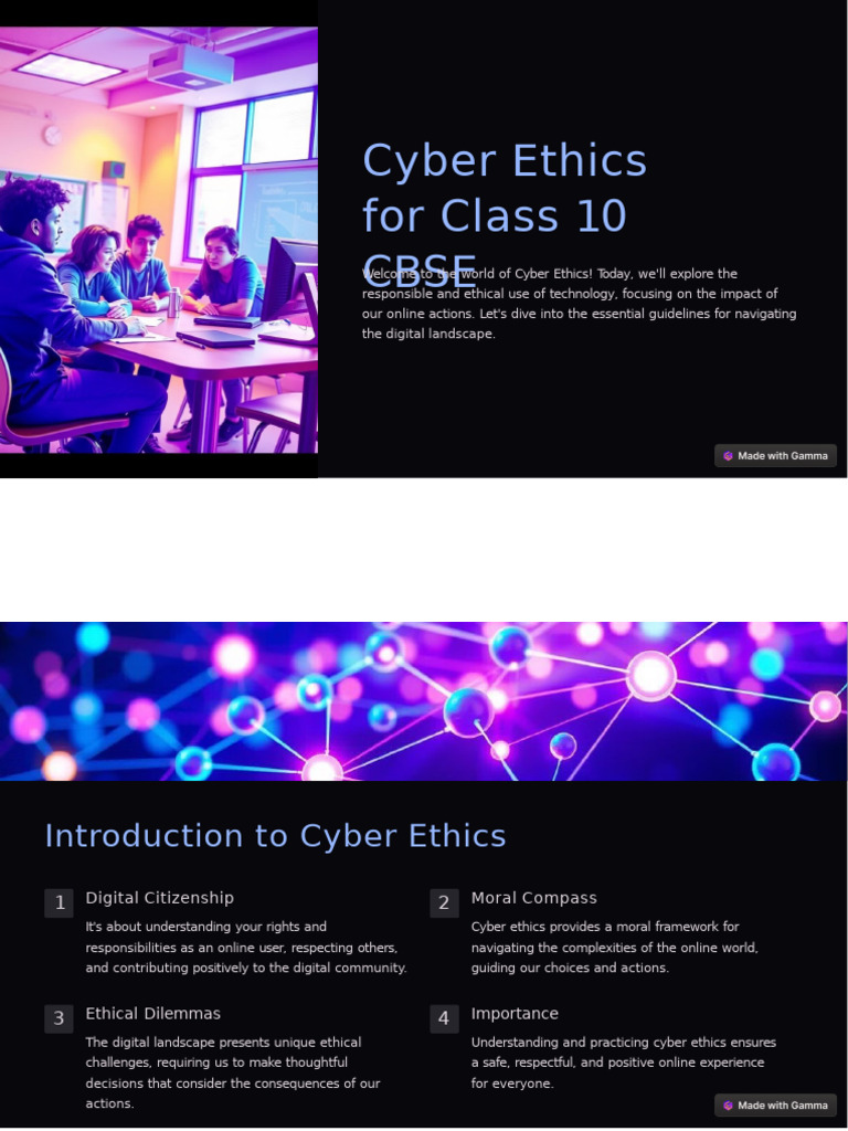 Cyber Ethics For Class 10 CBSE | PDF | Cyberbullying | Copyright