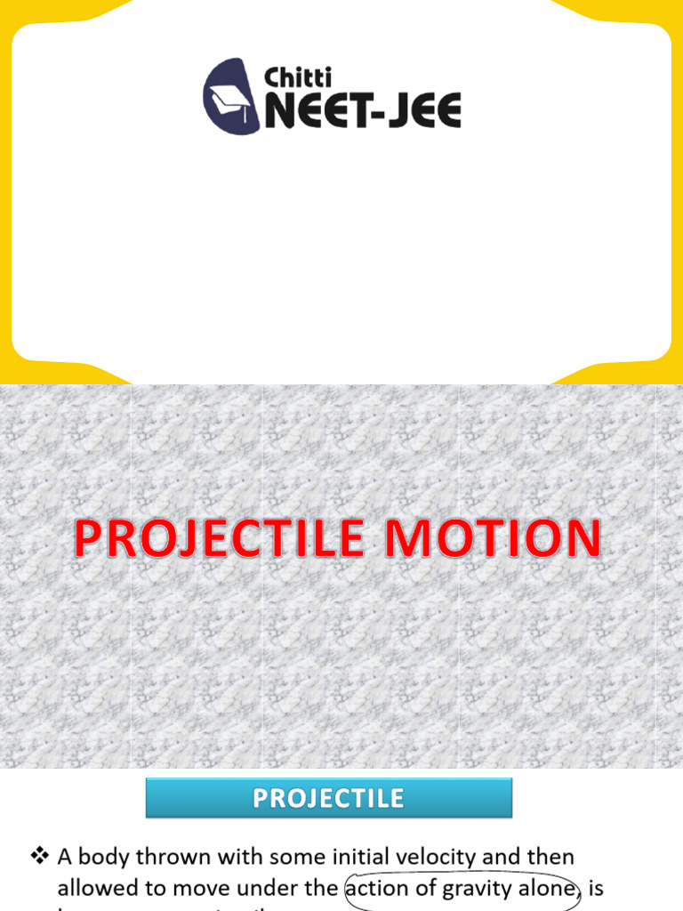 Projectile Motion Part 01 - 42 | PDF