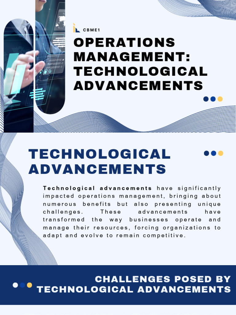 Operation Management and TQM Technological Advancements | PDF ...
