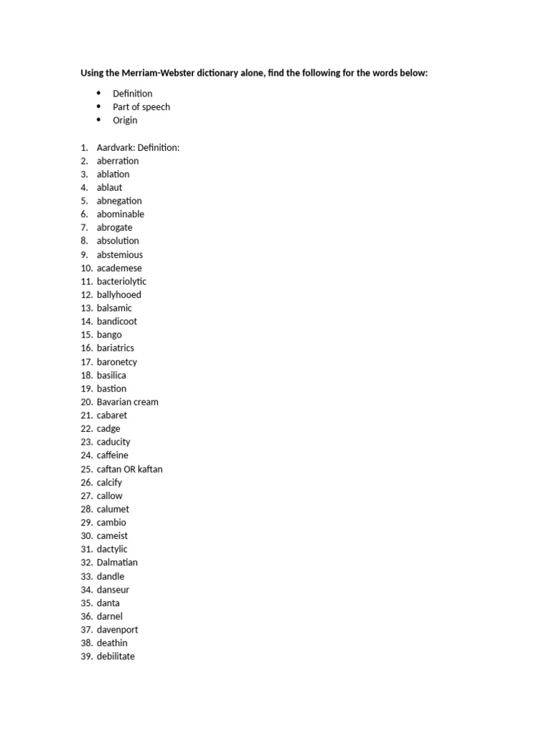 Activity 2 Wordlist 100 (Version 2) | PDF