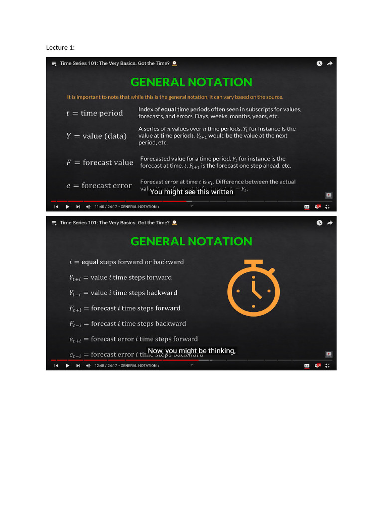 PL01 Statistics TimeSeries | PDF