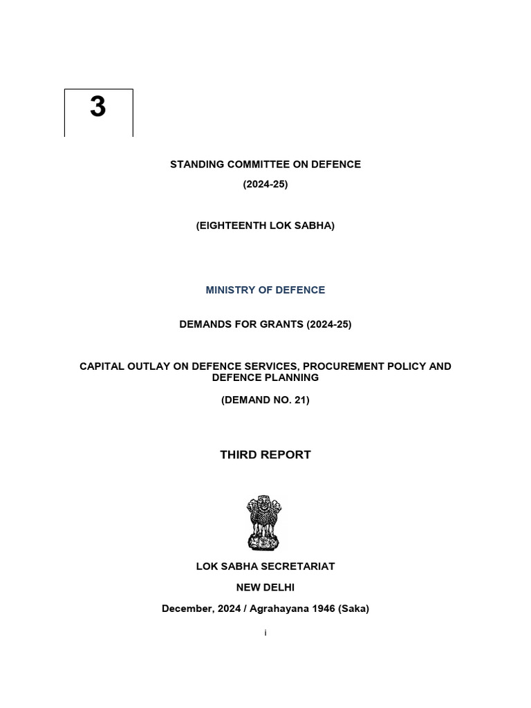 Defence Services Capital Outlay 2024-25 | PDF | Military | Military ...
