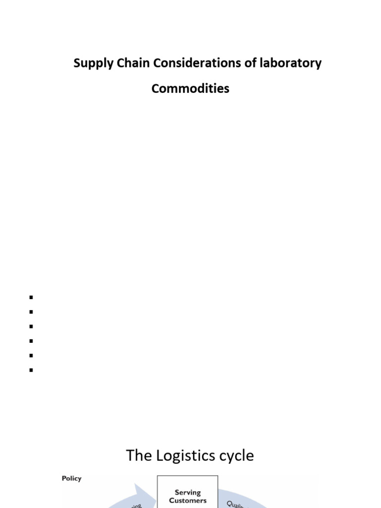 Supply Chain Considerations of Lab Commodities-1 | PDF | Warehouse ...