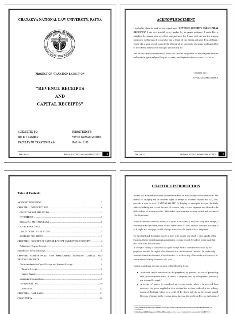 Revenue Receipts and Capital Receipts | PDF | Revenue | Expense