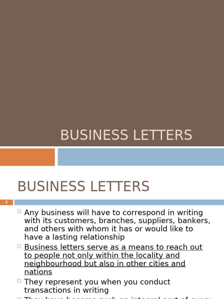 12_Business_Letters_ppt | PDF | Written Communication