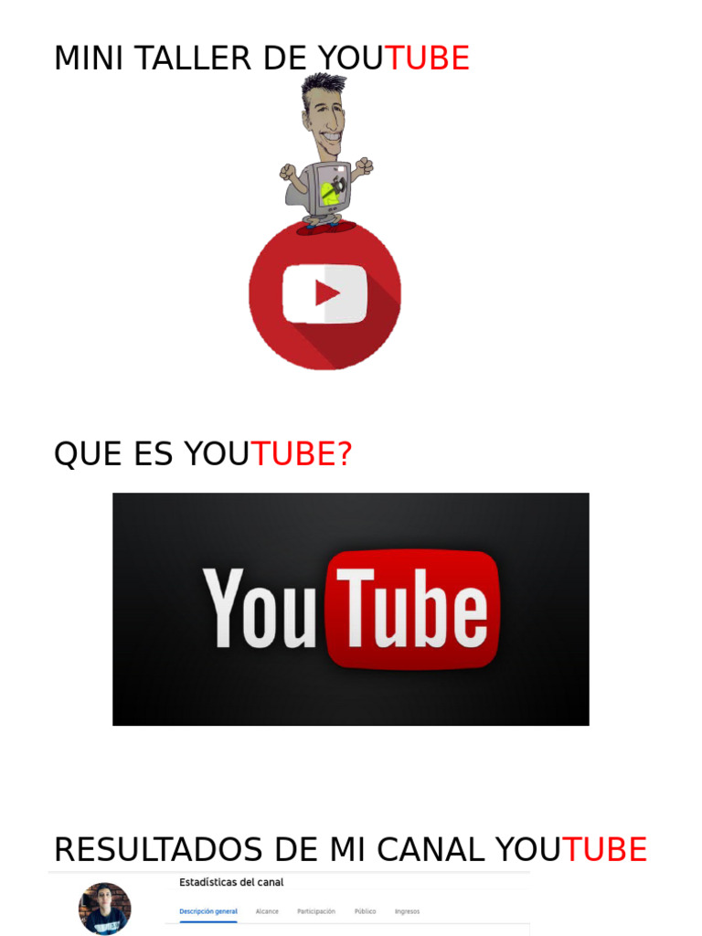 Mini Taller de Youtube para Principiante | PDF