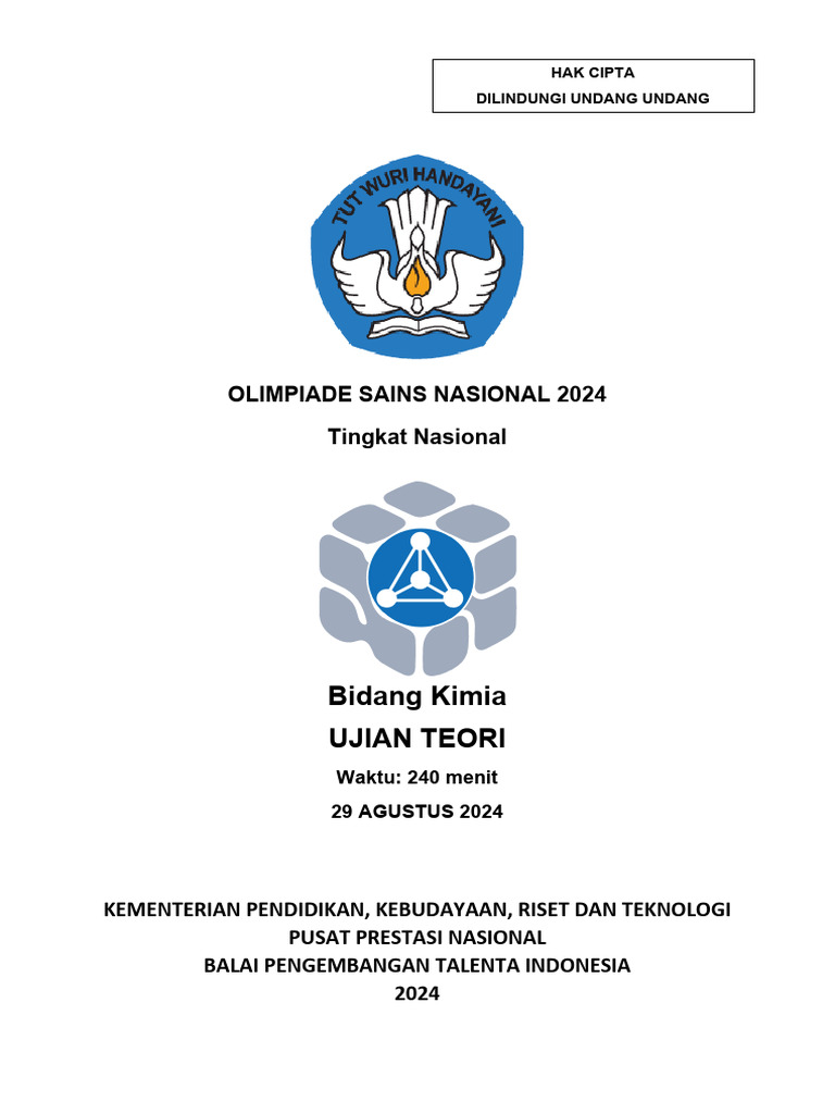 Soal OSN Kimia 2024-Final | PDF