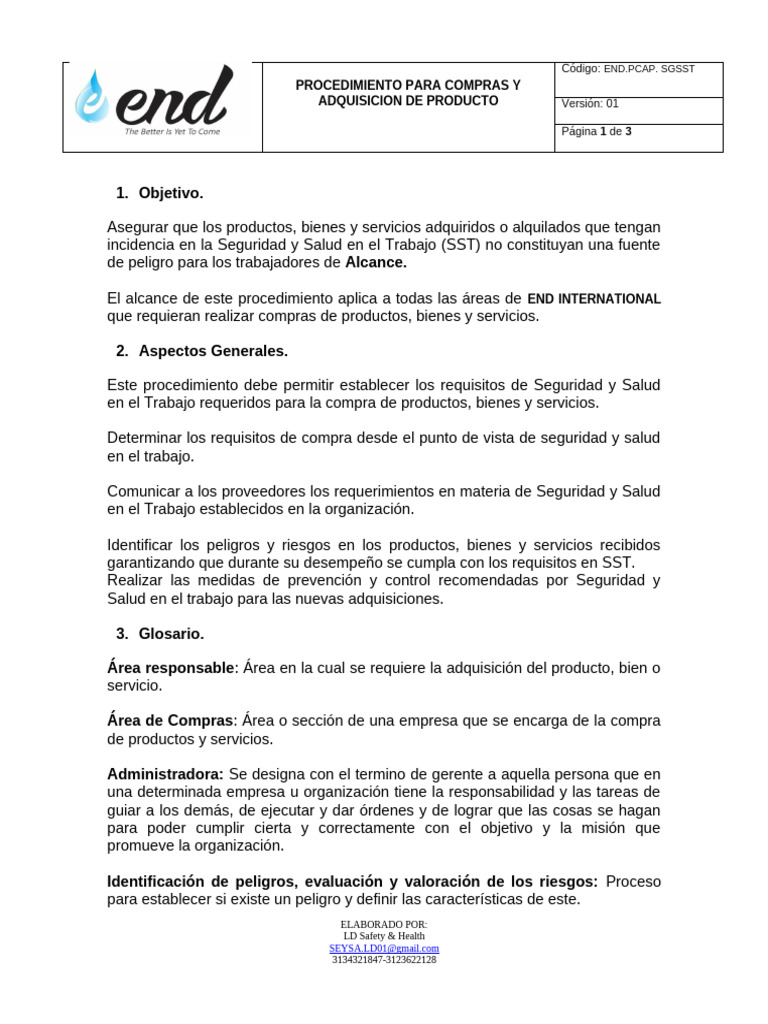 Procedimiento para La Compra y Adquisición de Productos | PDF | Business | Valores