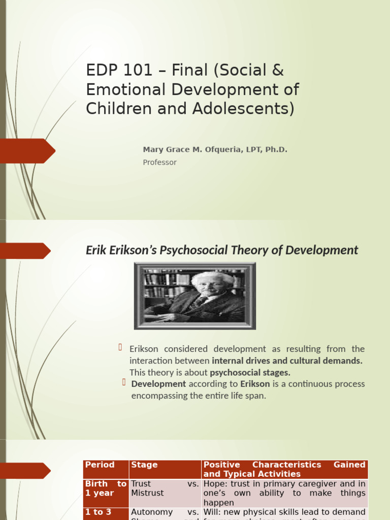 EDP 101 Final Social Emotional | PDF | Morality | Behavioural Sciences