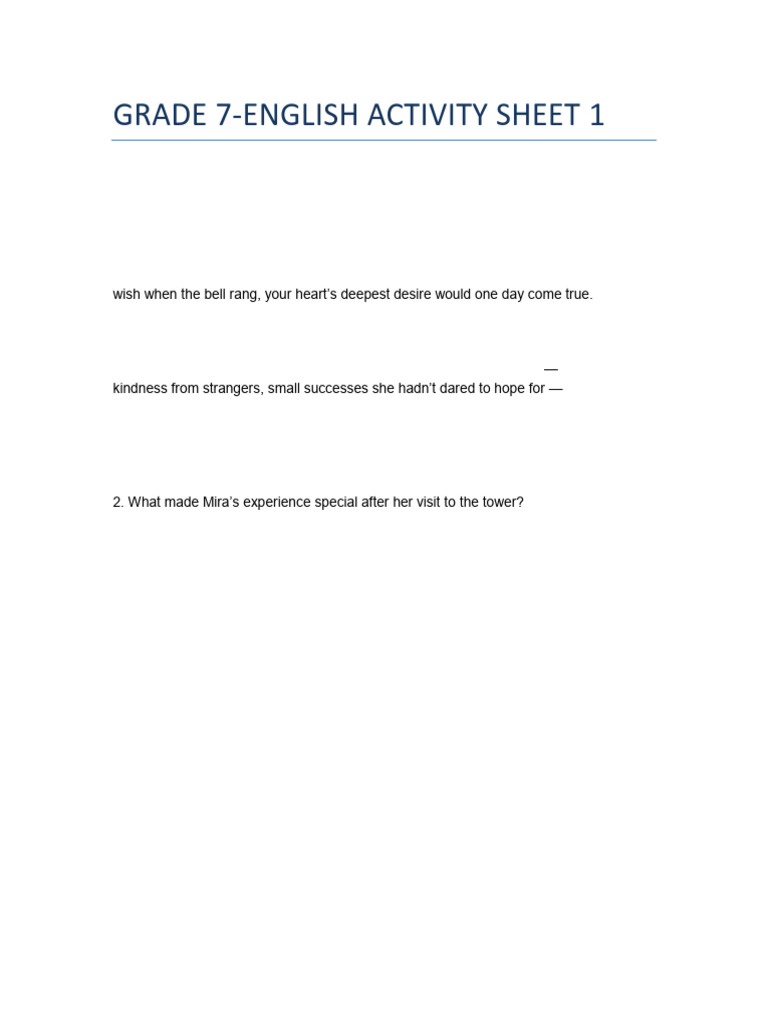Activity_Sheet 1_Class7_English | PDF