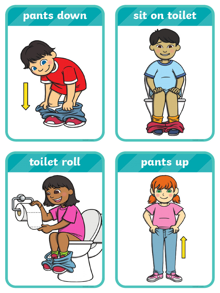 Toilet Procedure Flash Cards | PDF