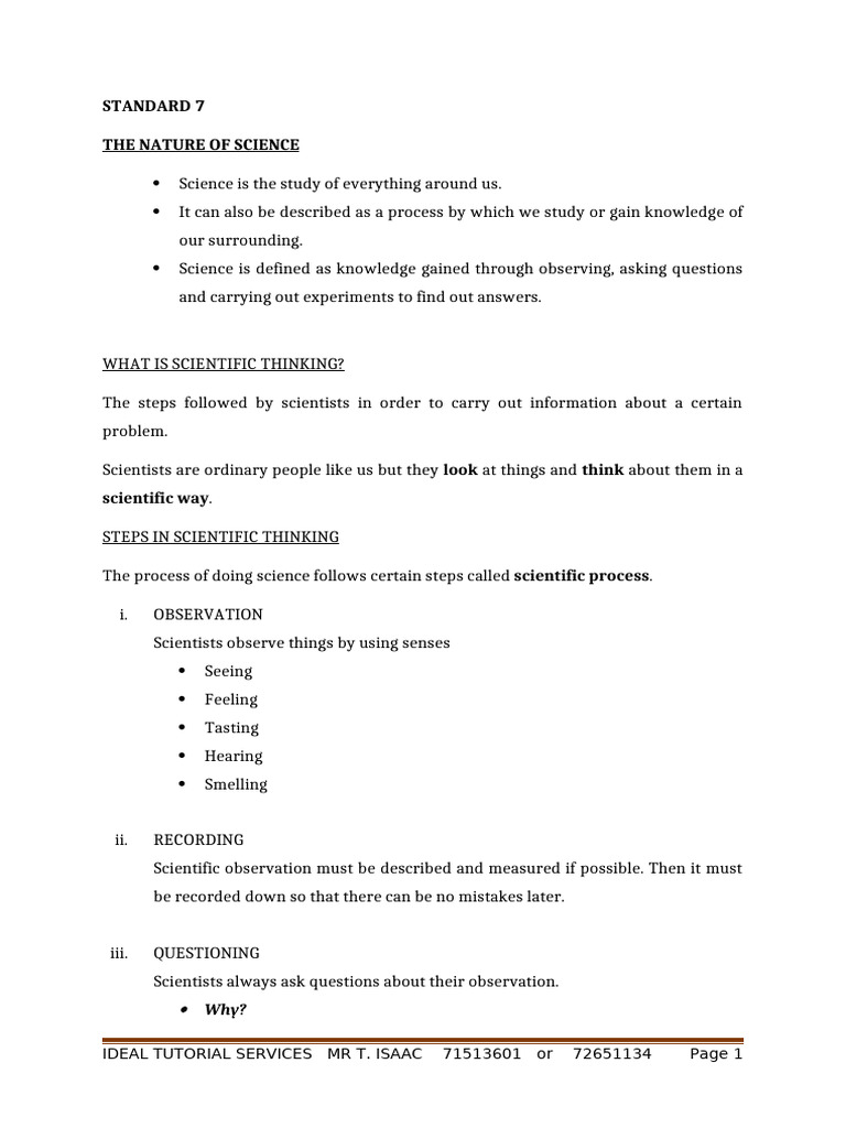 STANDARD 7 Science Notes | PDF | Ear | Hearing