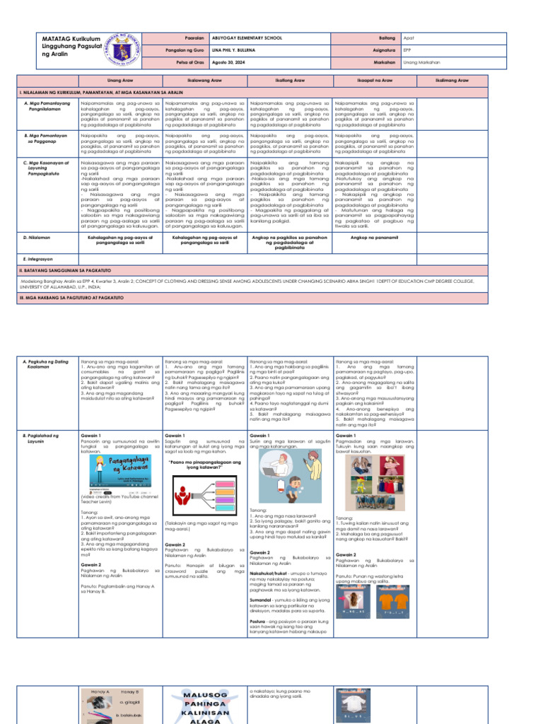 LP On EPP 4 Quarter 1 | PDF