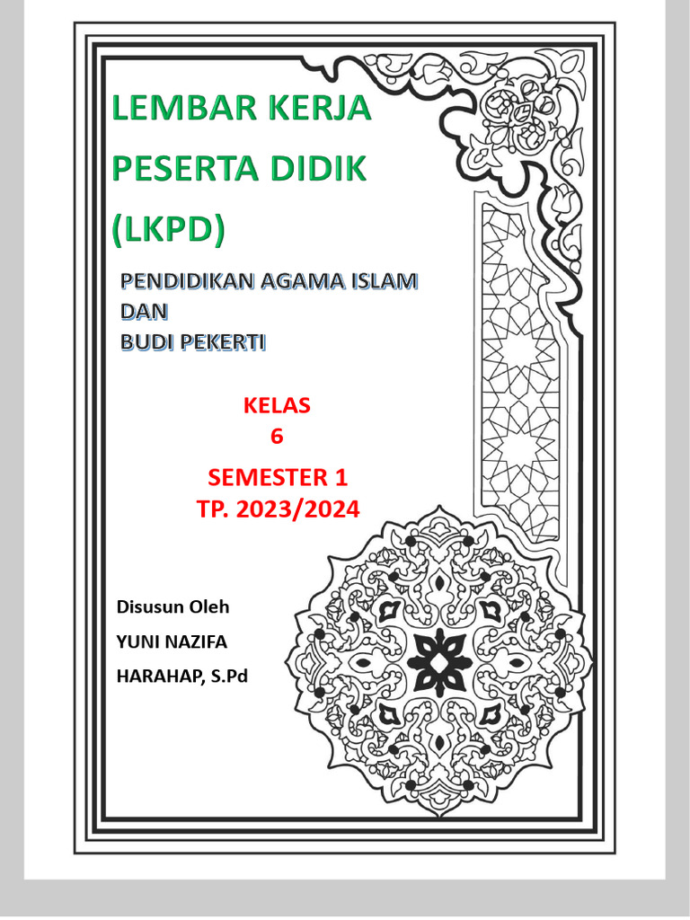 LKPD PAI 6 Sem 1 TP. 2023 - 2024 | PDF