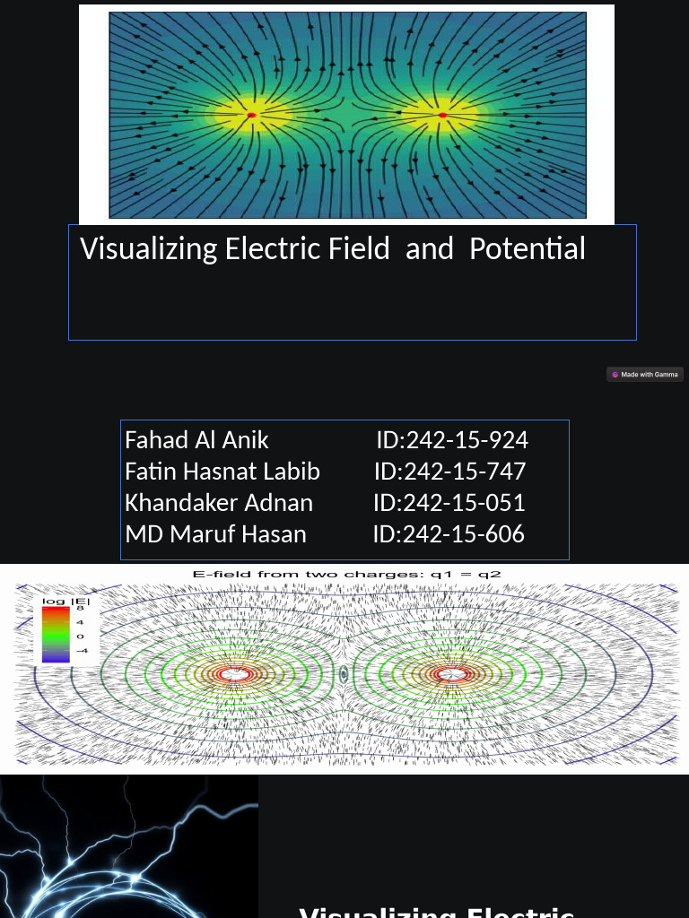 Visualizing Electric Fields and Potential 052108 | PDF | Electric Field | Force
