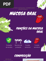 Tipos e Estruturas da Mucosa Oral | PDF | Boca | Língua