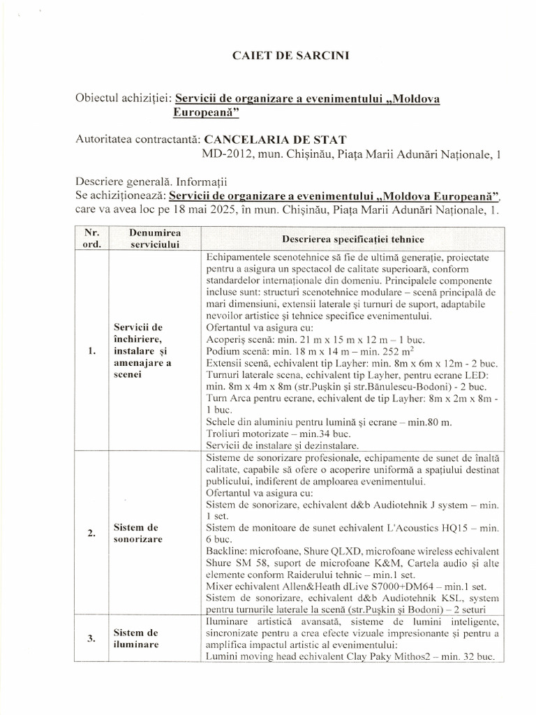 Caiet de Sarcini | PDF