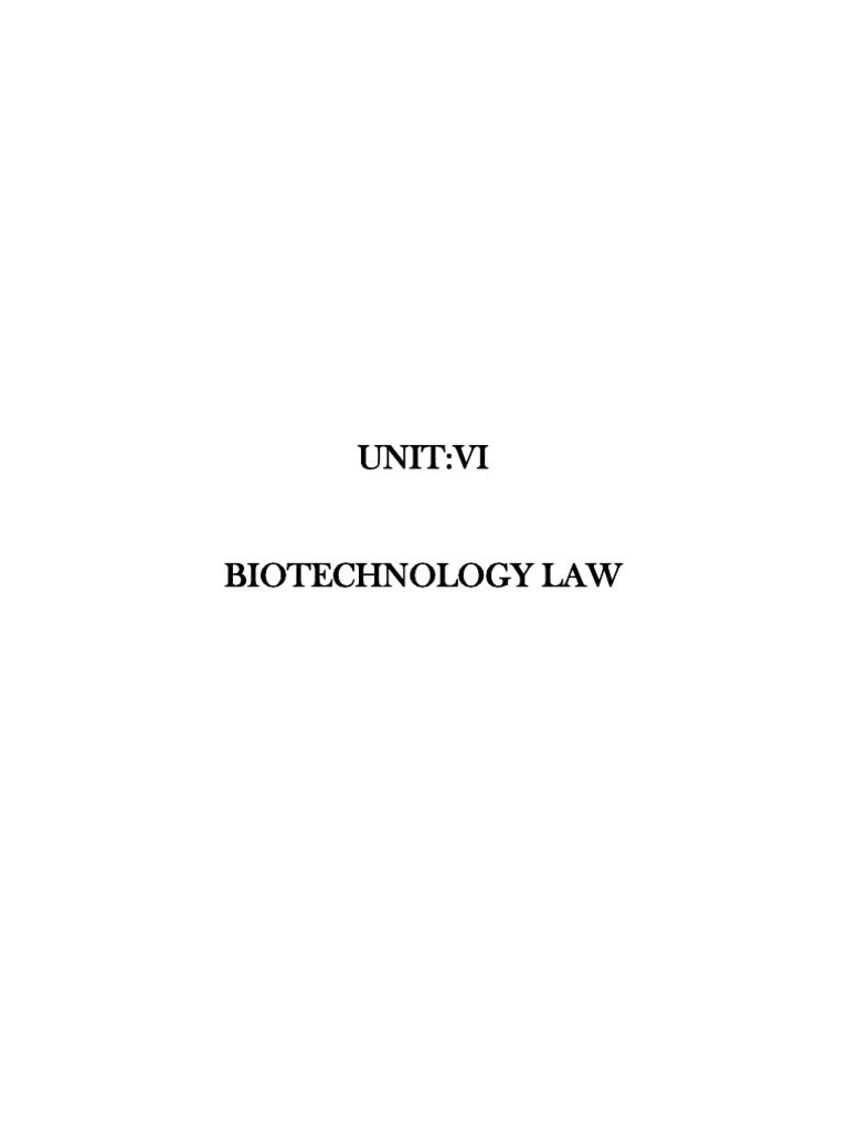 Biotech Unit | PDF | Biotechnology | Genetic Engineering