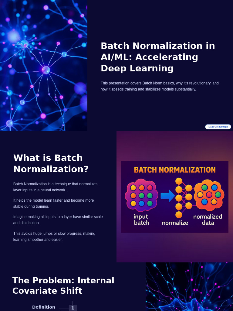 Batch Normalization in AIML Accelerating Deep Learning (3) | PDF | Statistical Analysis ...