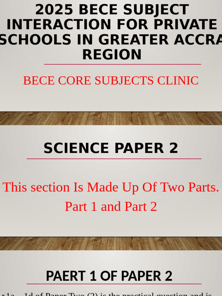 2025 Science Bece Interaction For Private Schools in Greater Accra-1 ...