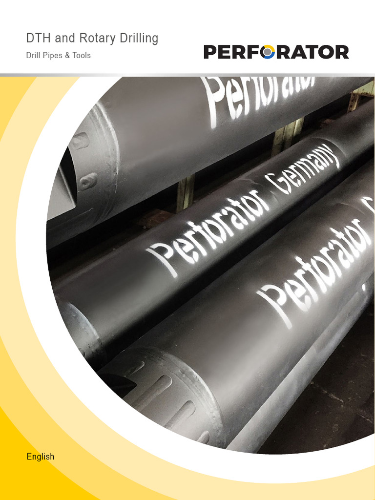 DTH & Rotary Drill Pipes Overview | PDF | Pipe (Fluid Conveyance) | Tools