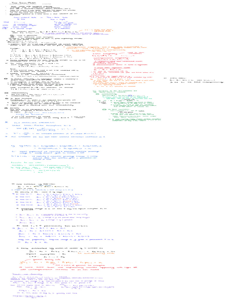 Time Series Model Notes | PDF