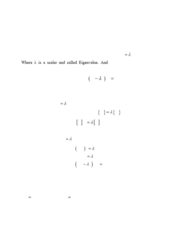Eigenvalues and Vectors | PDF