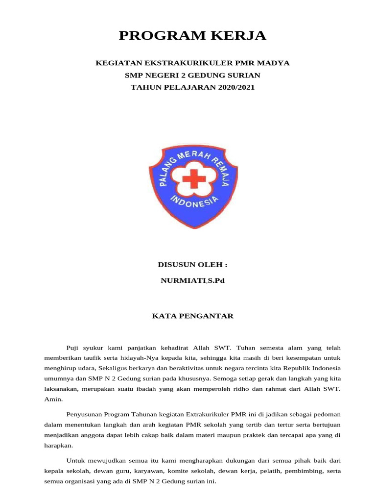 1-program-kerja-pmr-2021 | PDF