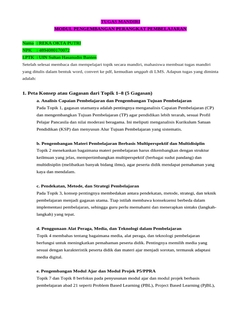 TUGAS MANDIRI MODUL PPP | PDF