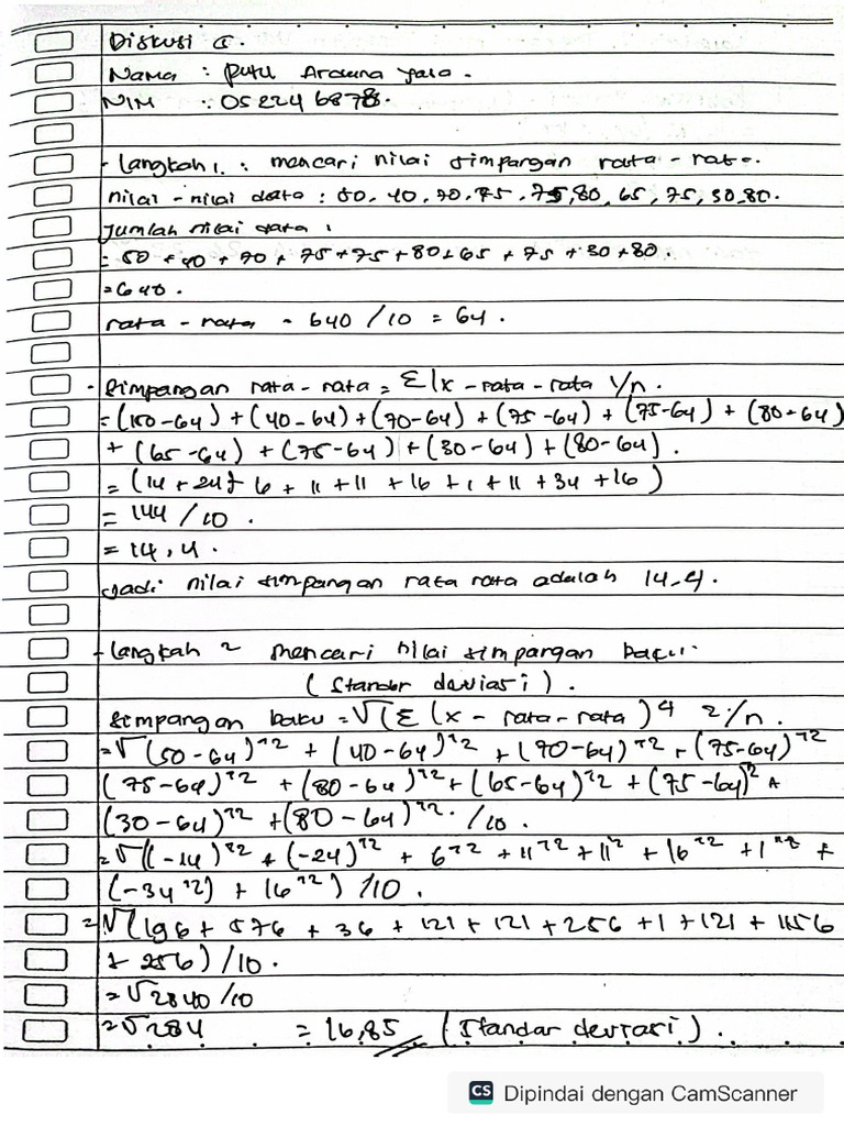 Statiska Ekonomi - 052246878 | PDF