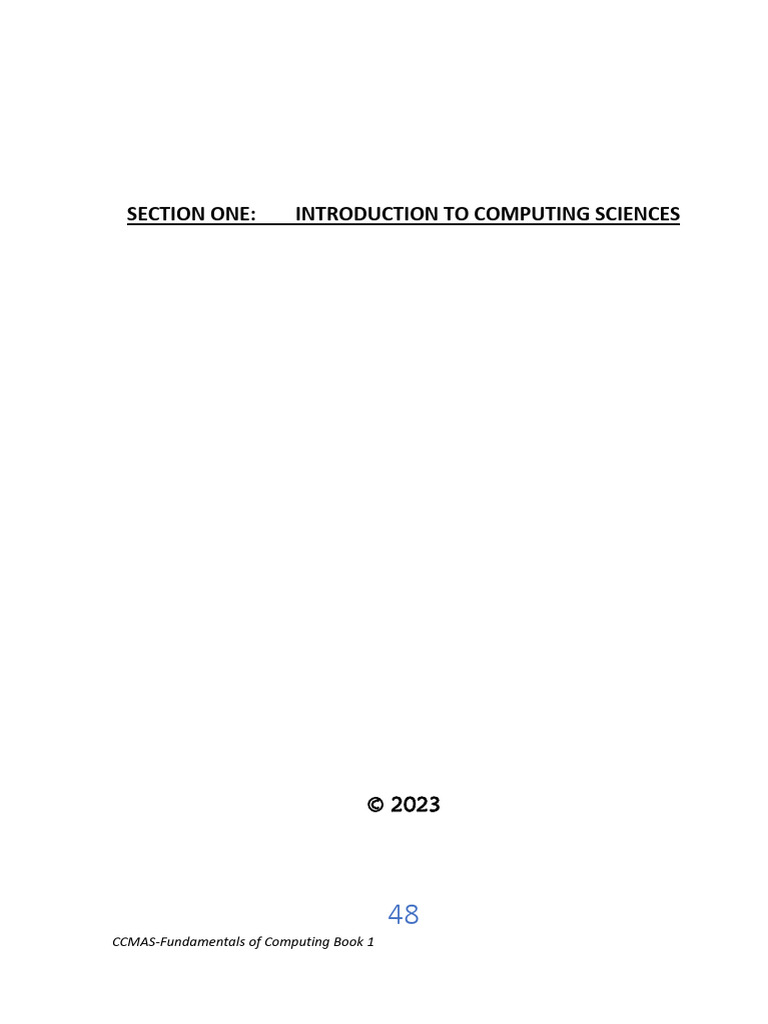 Cos 101 - Introduction to Computing Sciences | PDF | Graphical User Interfaces | Security
