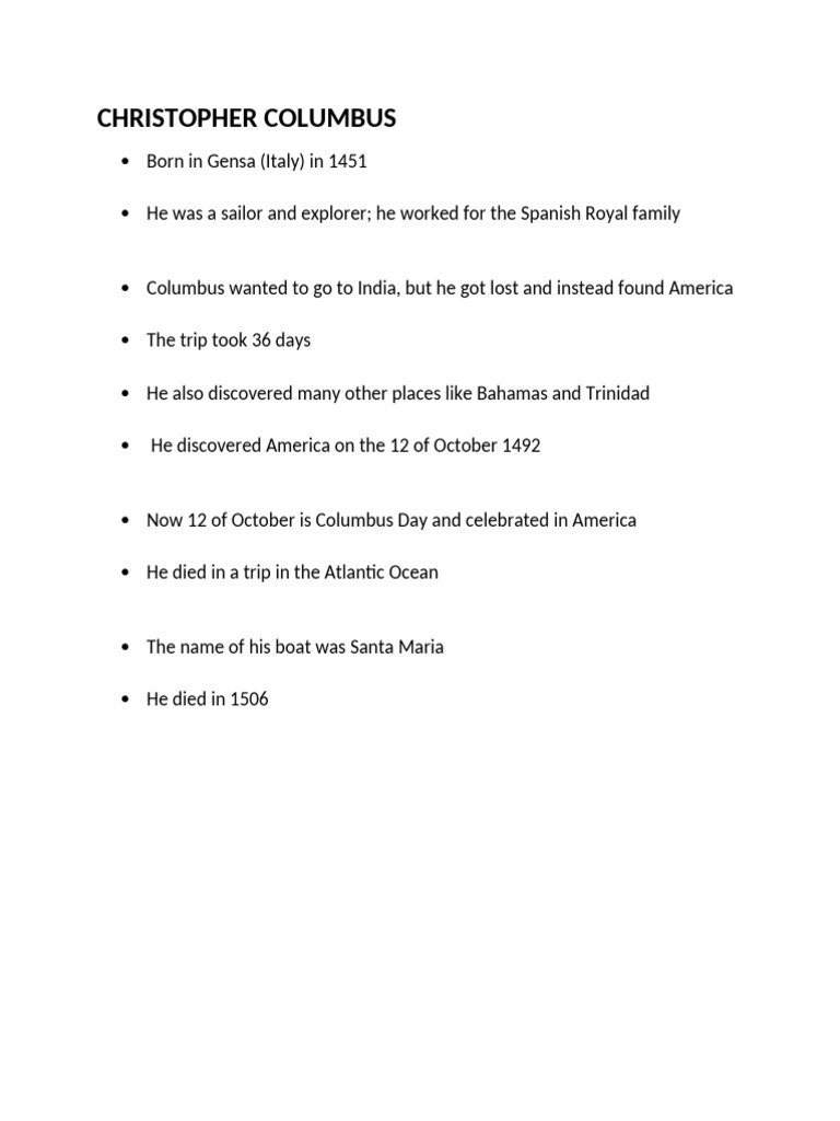 Christopher Columbus | PDF