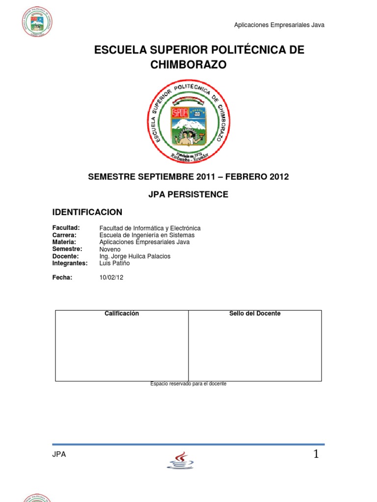 Java Persistence API | PDF | Enterprise Java Beans | Plataforma Java