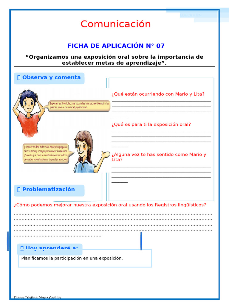 1ero Ficha de Actividad n7 | PDF | Aprendizaje | Comunicación humana