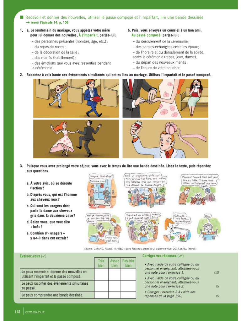 DEVOIR 2 PASSÉ COMPOSÉ ET IMPARFAIT | PDF